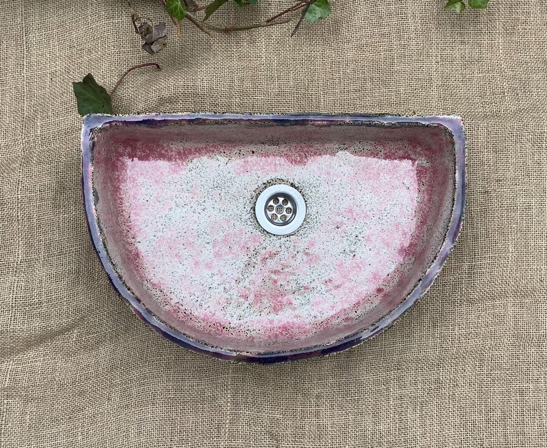 READY FOR Shipping,pink Ceramic Handmade Sink,handmade Ceramic Sink ...