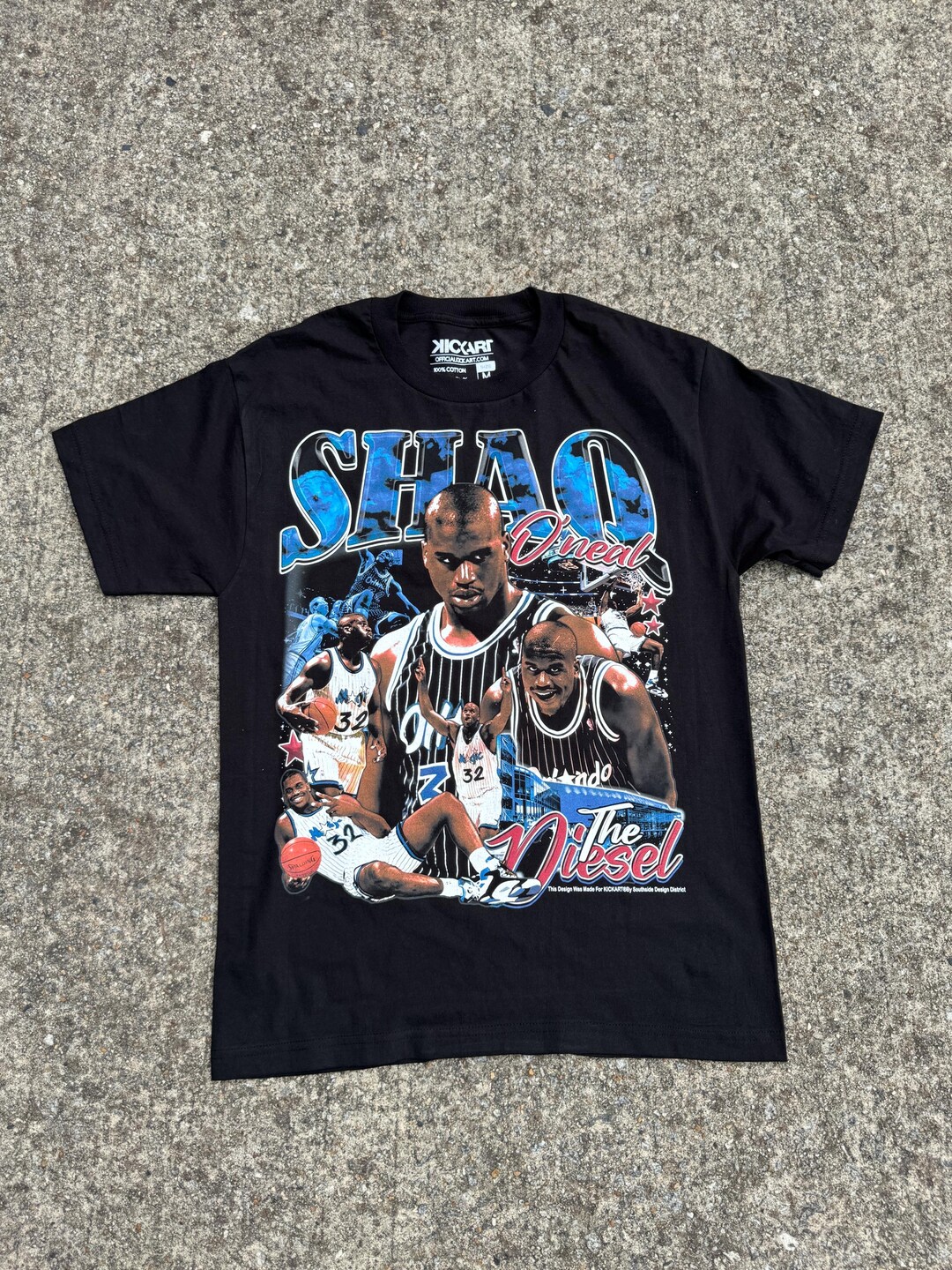 Shaq T-shirt-handmade Tee-vintage Style-unique Design-custom Print ...