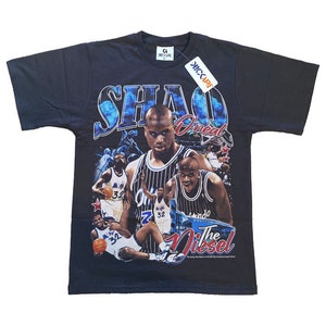 Shaq T-shirt-handmade Tee-vintage Style-unique Design-custom Print ...