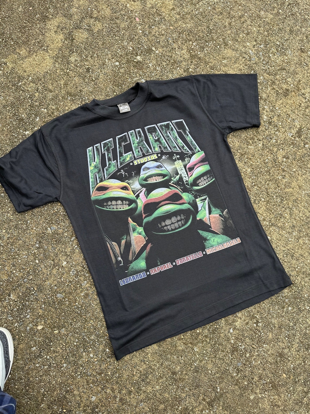 TMNT T-shirt-unique Shirt-handmade Tee-printed Cotton Shirt-custom ...