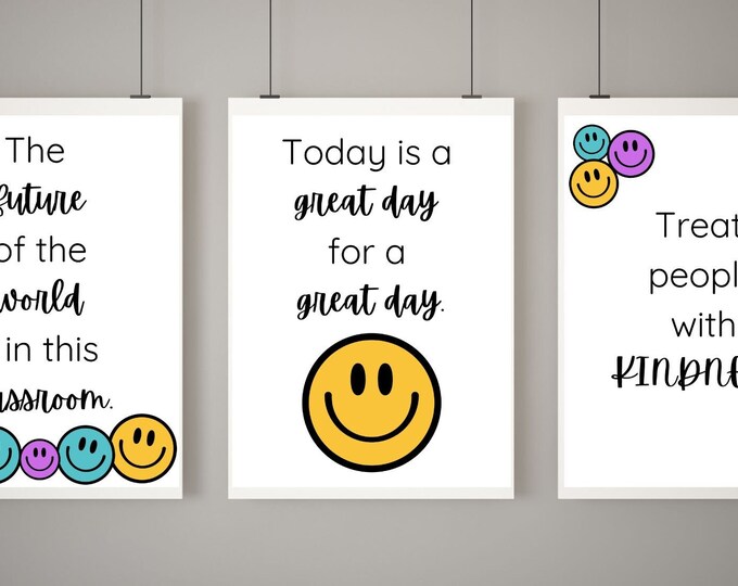 Smiley Face Themed Classroom Wall Art - Etsy