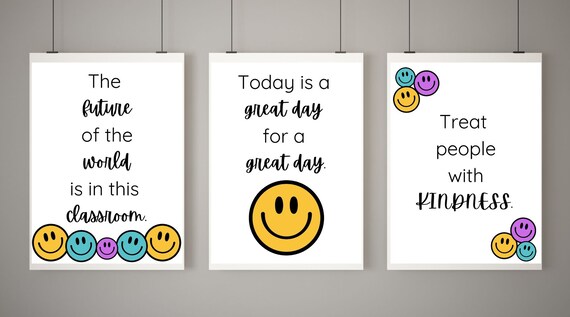 Smiley Face Themed Classroom Wall Art - Etsy