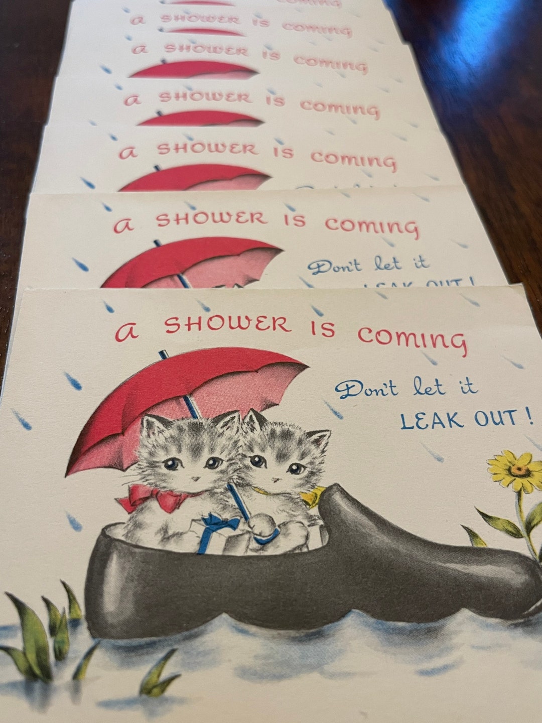 1900s Vintage Shower Invitation Cards Norcross Inc Set of 8 - Etsy