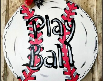 Baseball Door Hanger - Etsy