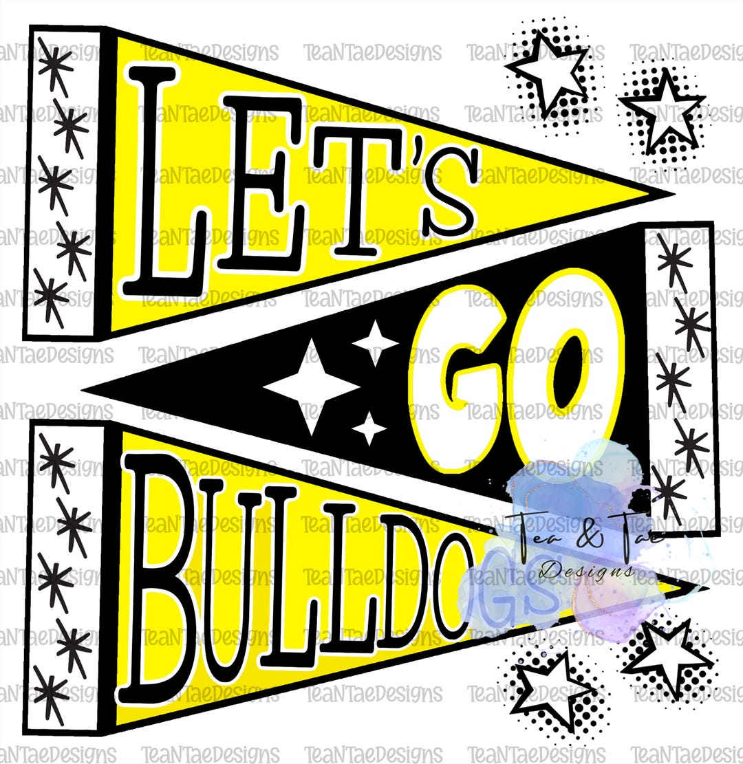 Let's Go Bulldogs Yellow/black PNG - Etsy