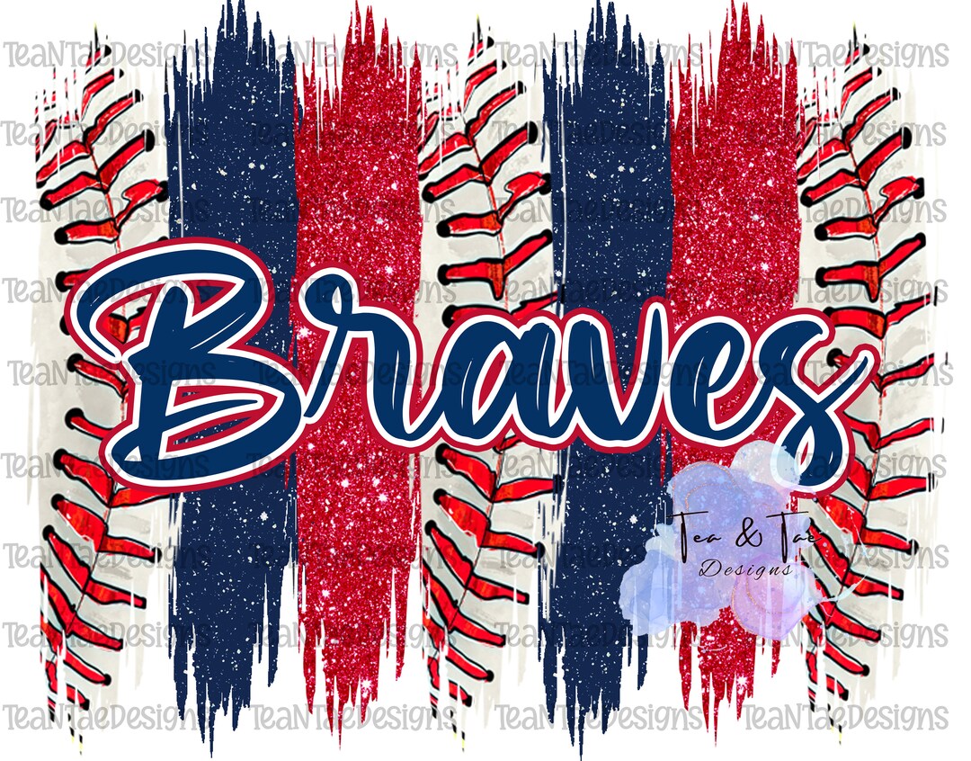 Braves Brushstroke PNG - Etsy