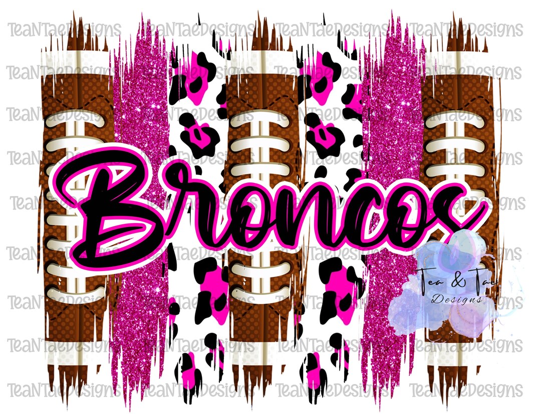 Broncos Pink Out Football Brushstroke PNG - Etsy