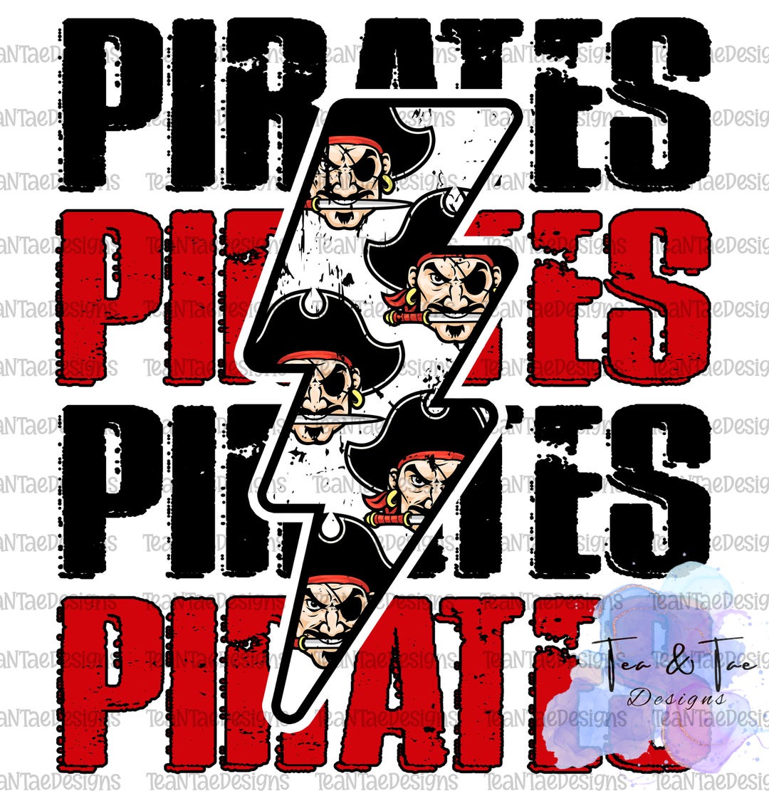 Pirates Black/red Repeat PNG - Etsy