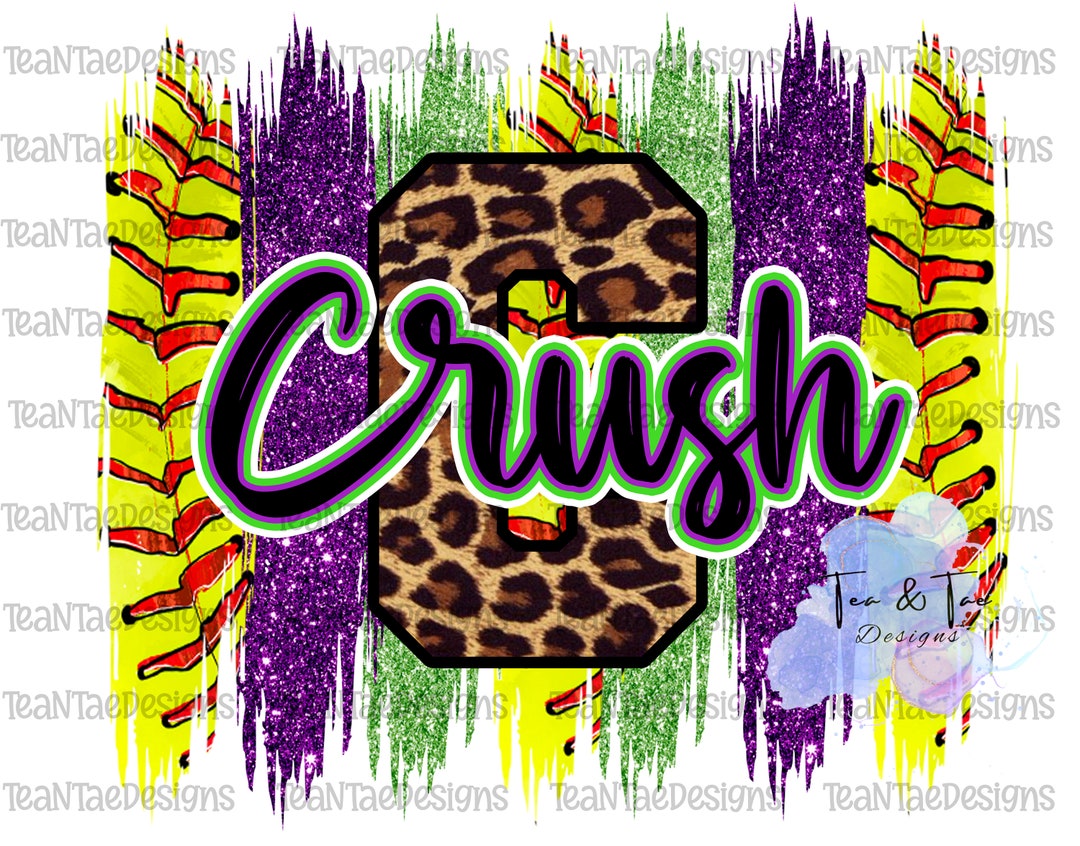 Crush Softball Brushstroke PNG - Etsy