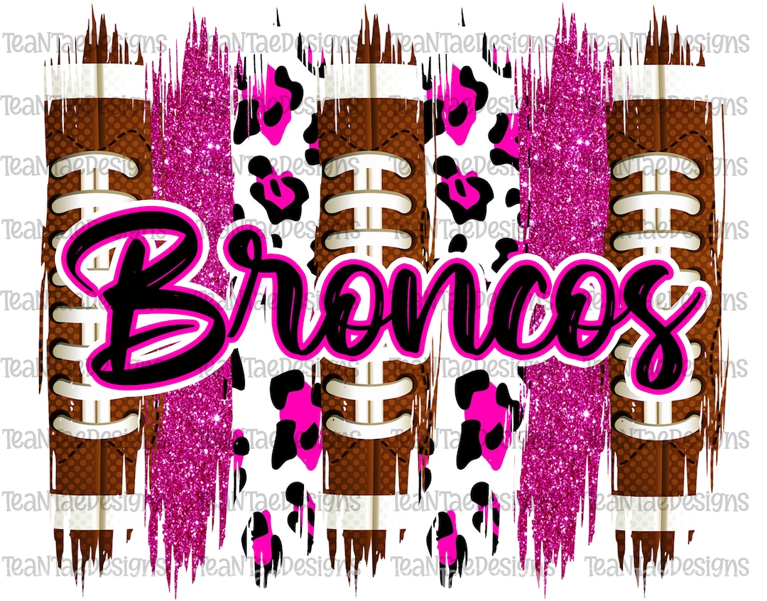 Broncos Pink Out Football Brushstroke PNG - Etsy