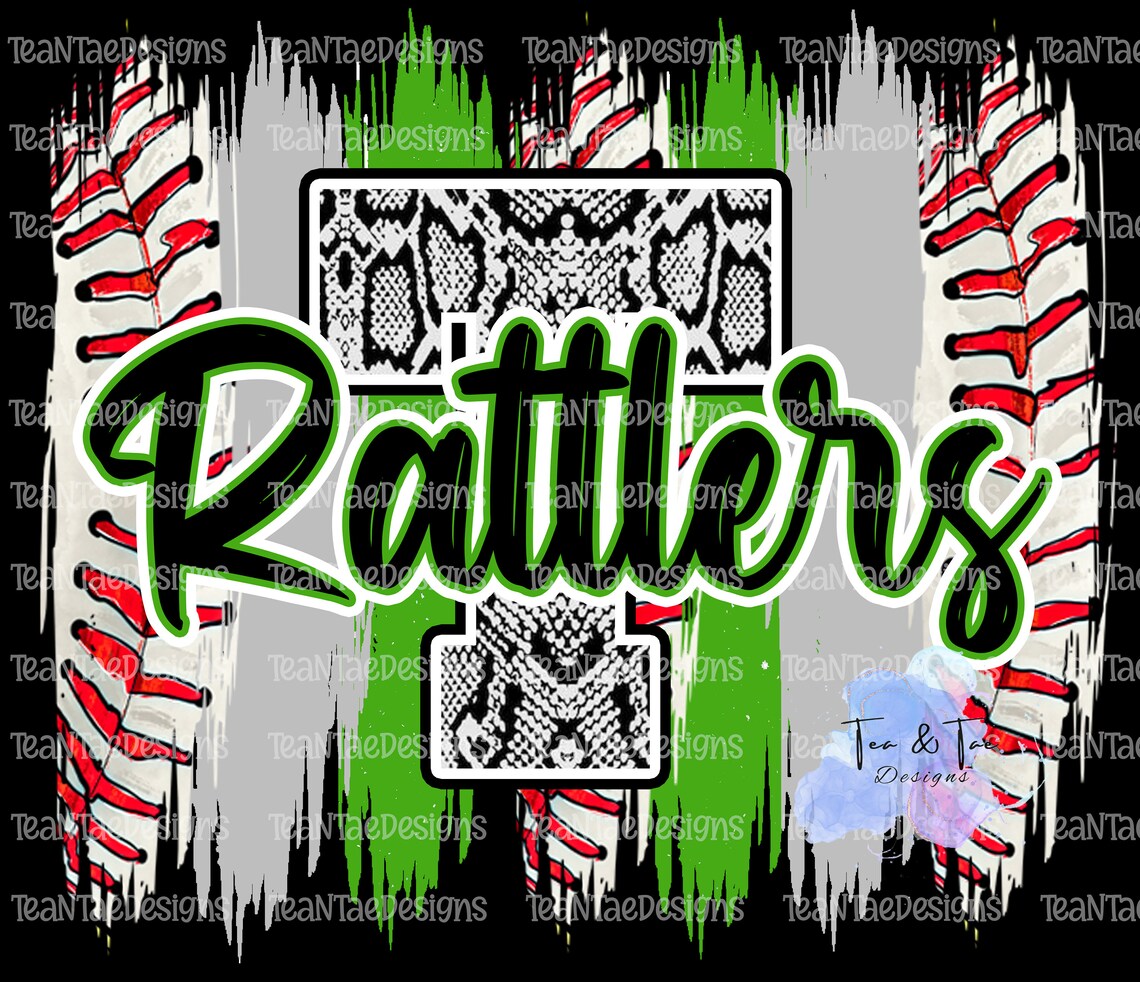 Rattlers Baseball Brushstroke Green/grey PNG - Etsy