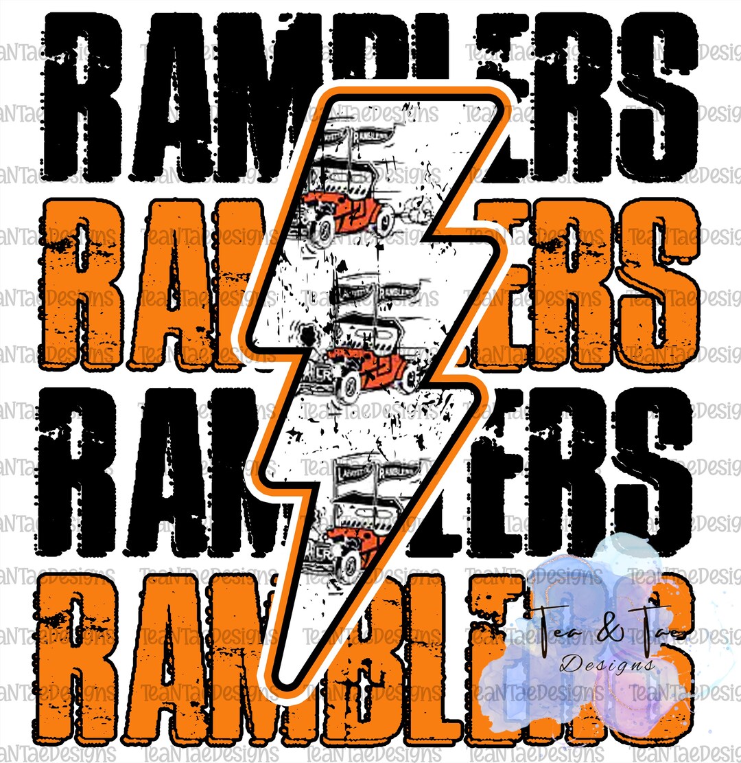Ramblers Repeat Orange/black PNG - Etsy