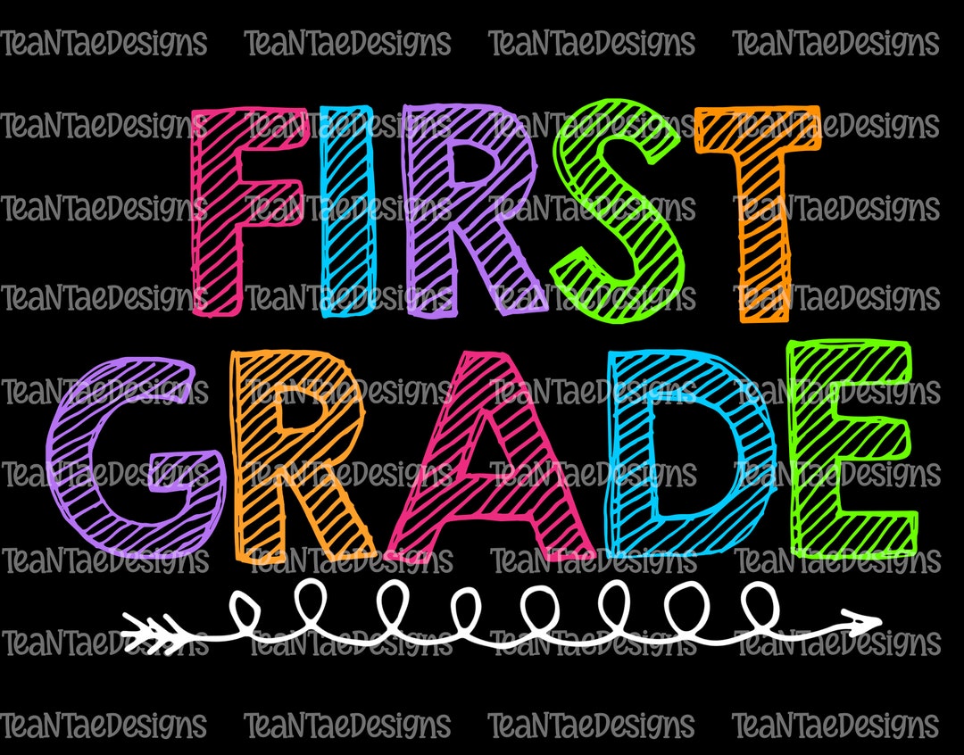 Letras Rayadas De Primer Grado PNG - Etsy México