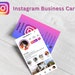 Instagram Profile Business Card Card Canva Template Digital Business ...