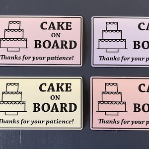 Cake on Board Car Bumper Magnet - Etsy