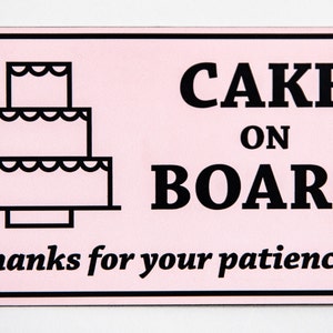 Cake on Board Car Bumper Magnet - Etsy