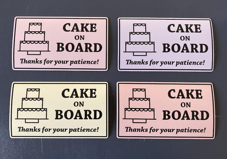 Cake on Board Car Bumper Magnet - Etsy