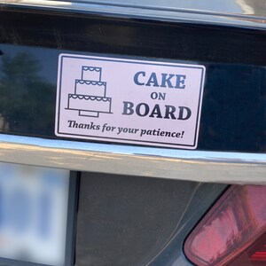 Cake on Board Car Bumper Magnet - Etsy