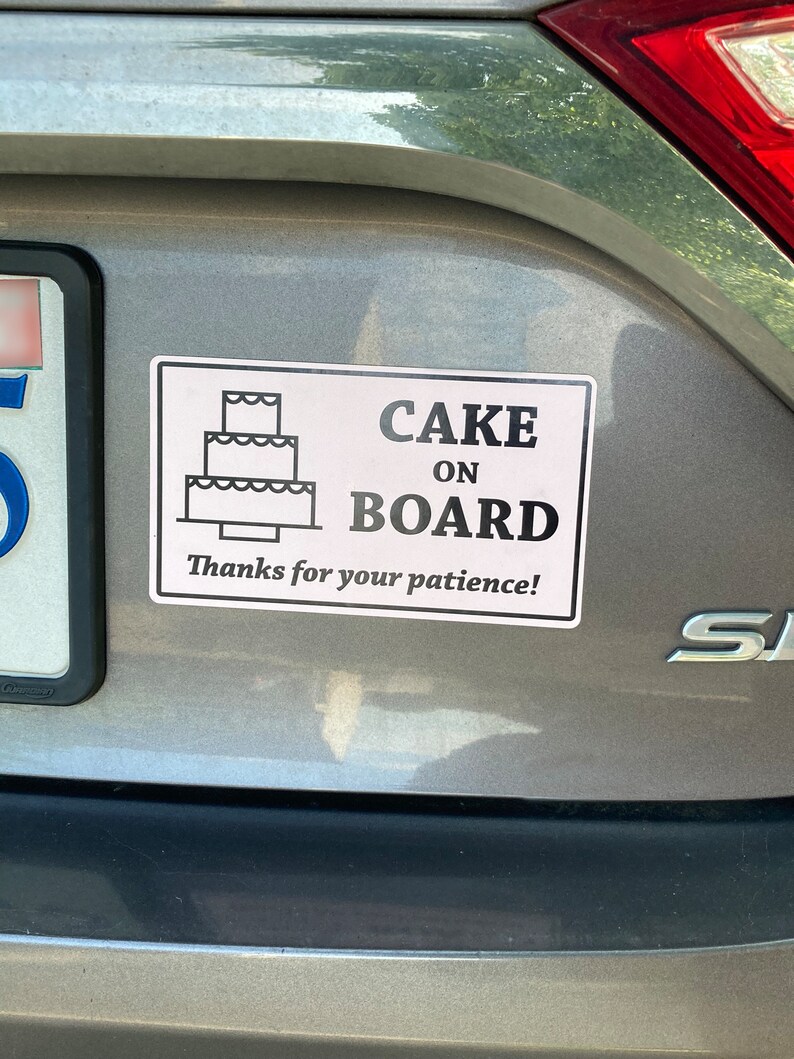 Cake on Board Car Bumper Magnet - Etsy