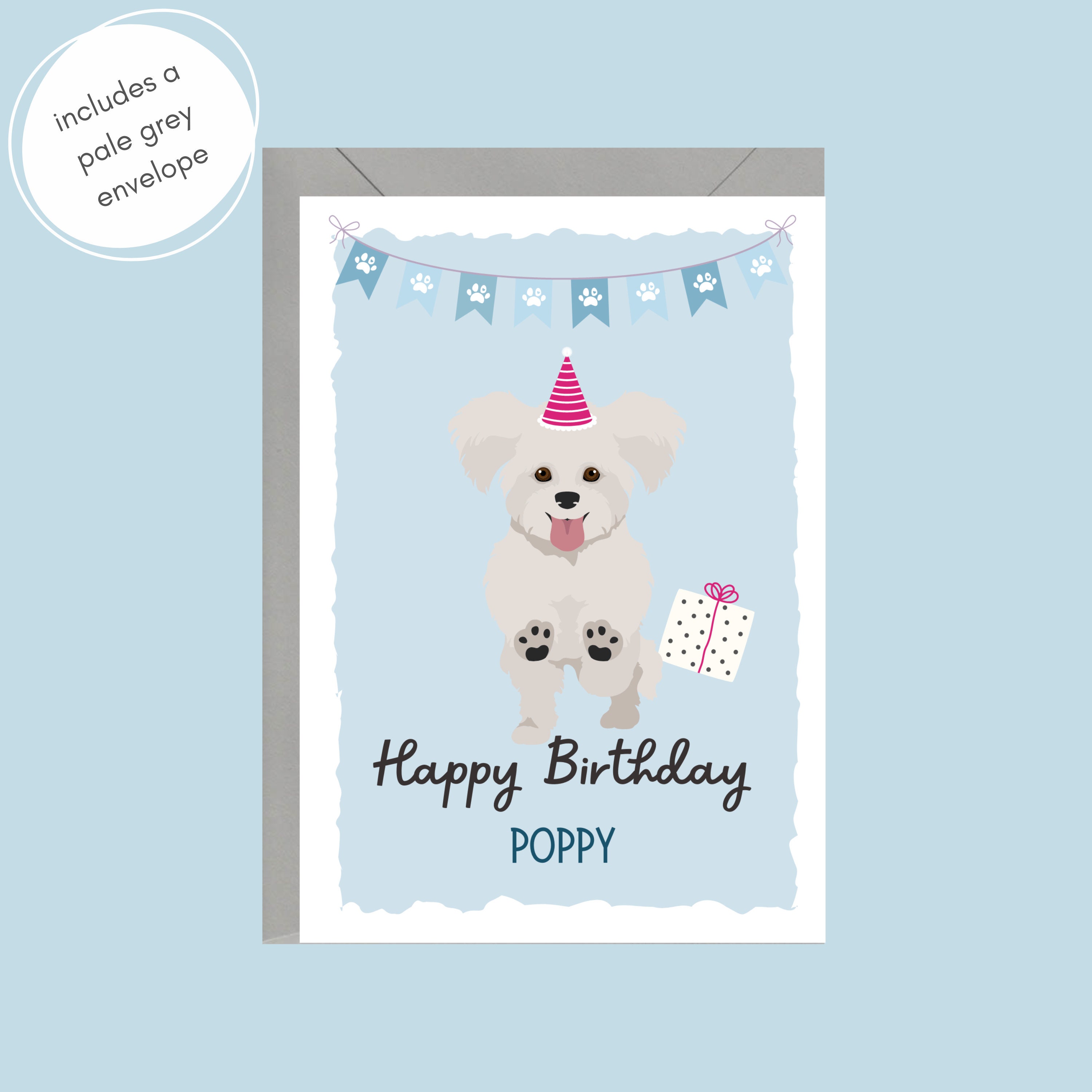 Bichon Frise Birthday Card | Dog Birthday Card | Personalised Happy ...