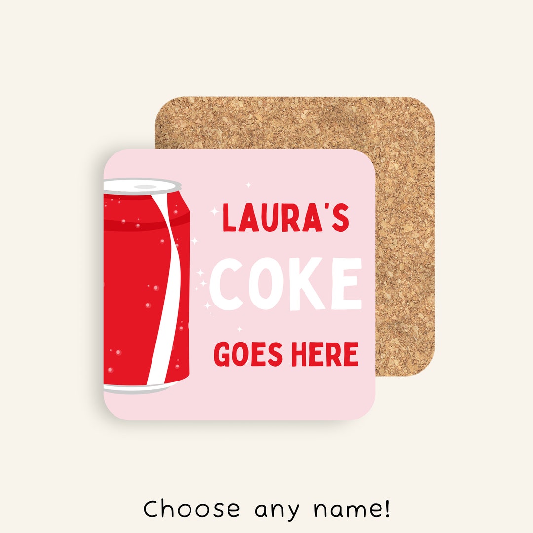 Personalised Coca-cola Coaster | Gift for Coke Lover, Friend, Mum ...