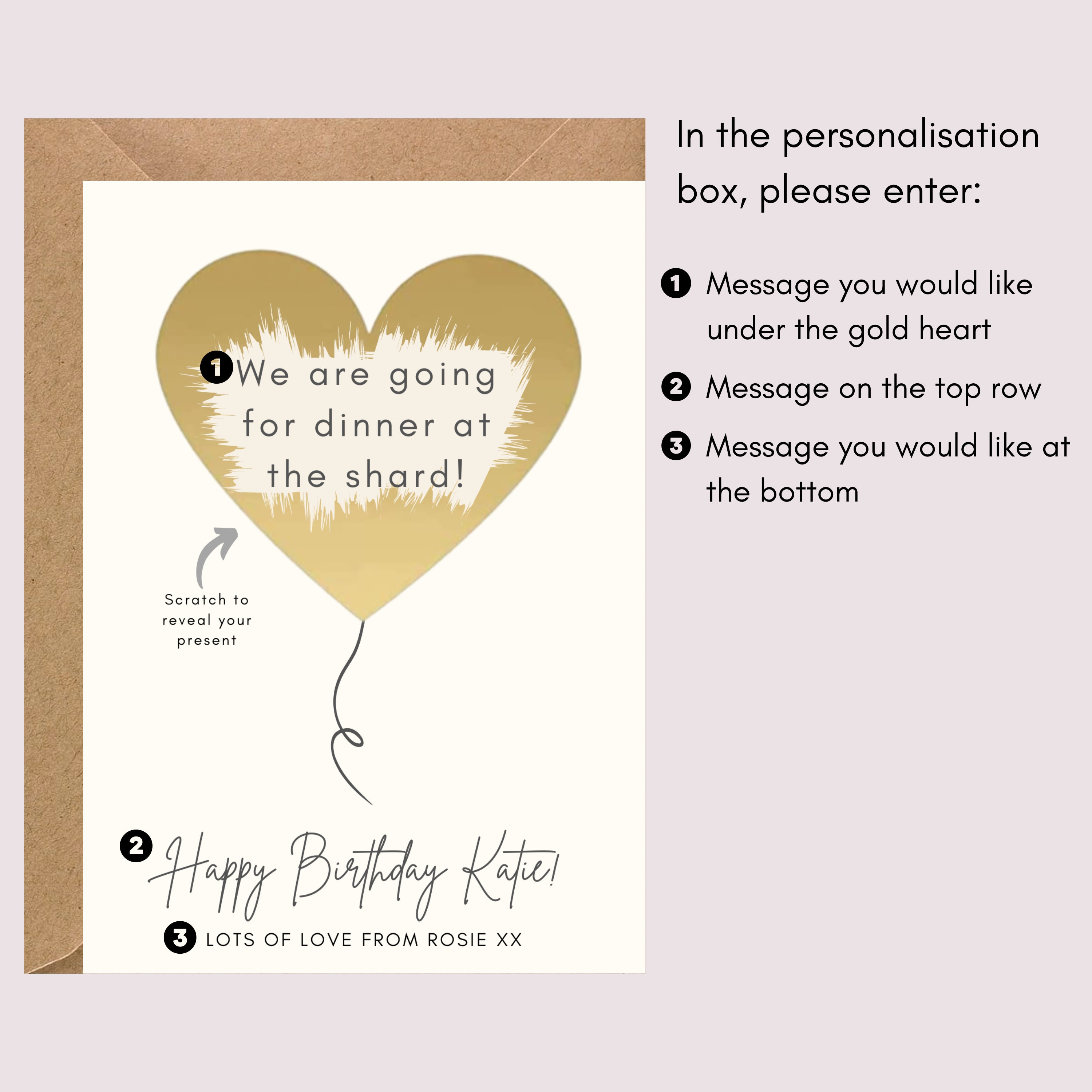 Scratch to Reveal Surprise Gift Voucher Personalised Scratch Card ...