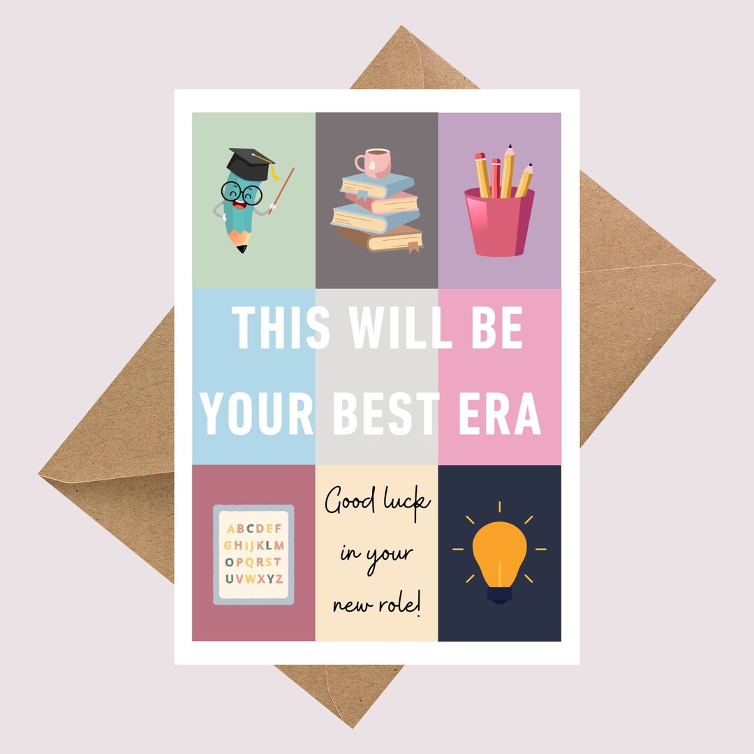 This Will Be Your Best Era Good Luck Teacher Card | Taylor Swift ...