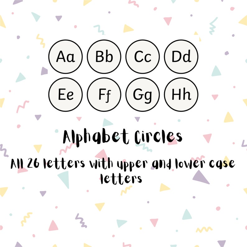 Alphabet Circles, Read Write Inc Bunting & Number Circles - Etsy