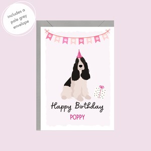 Cocker Spaniel Birthday Card | Dog Birthday Card | Personalised Happy ...