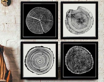 Wood Texture Wall Decor Tree Ring Print Set of 3 Prints - Etsy