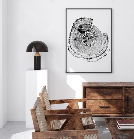 Tree Rings Print From Old Pine Tree Ring Print of Pine - Etsy
