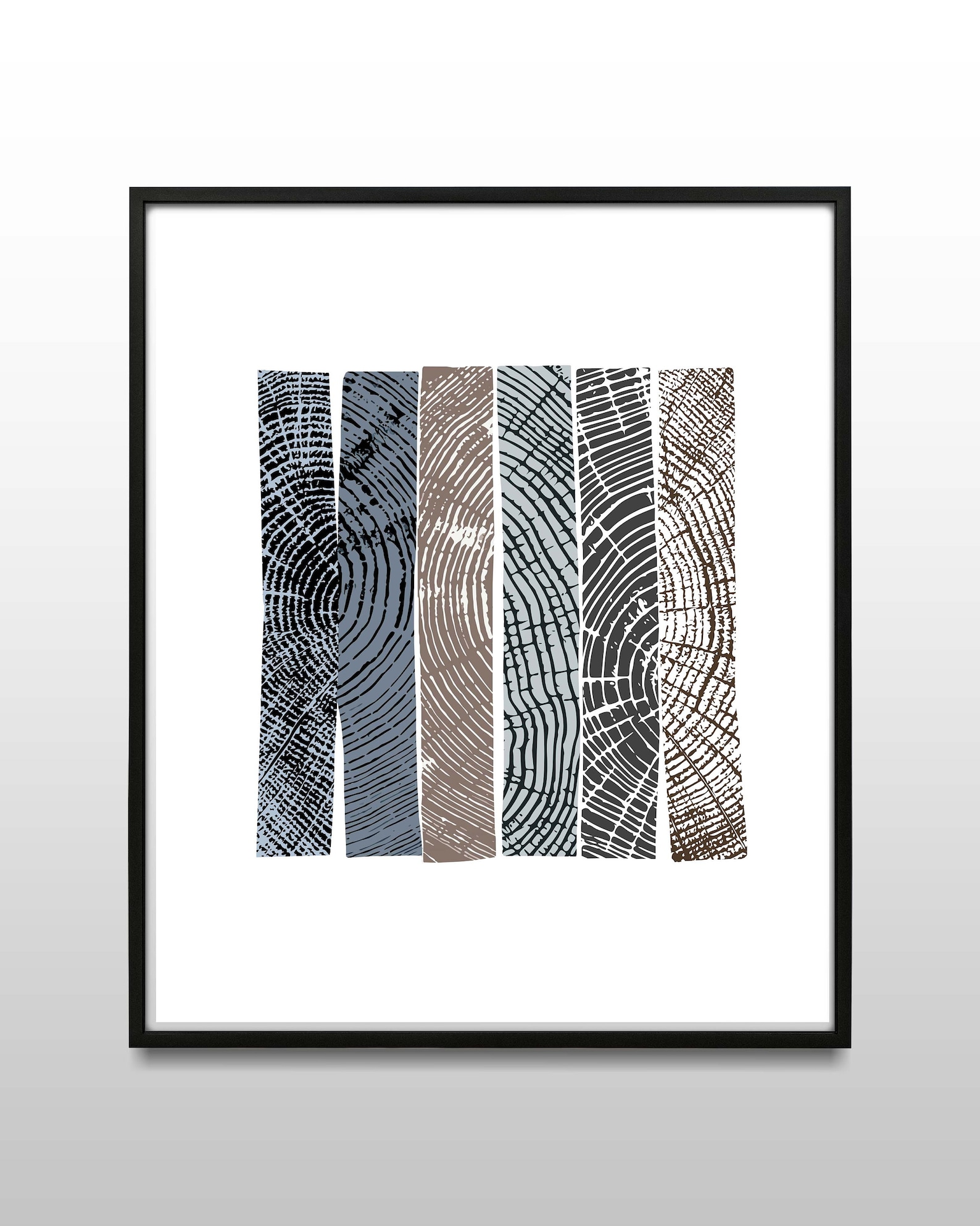 6fragments of Tree Rings/tree Ring Print/tree Grain Wall Decor/tree ...