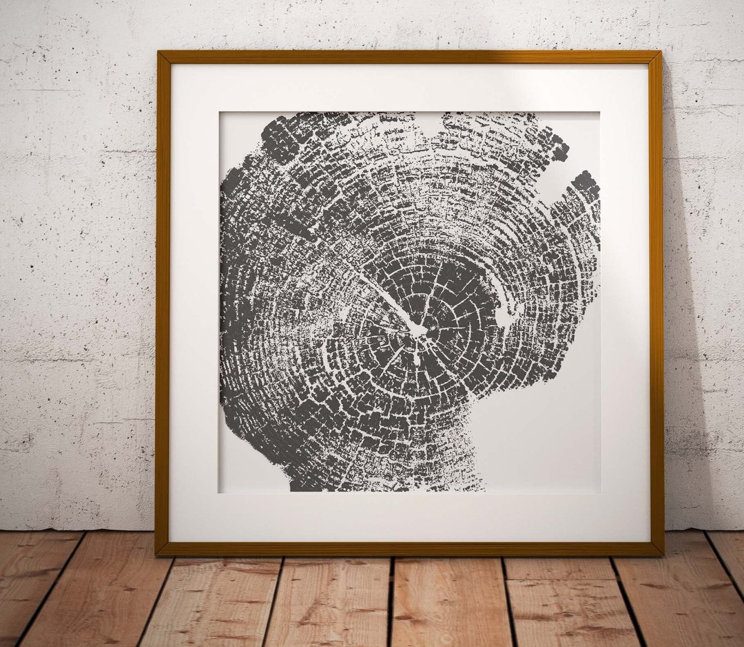 Tree Ring Art/tree Ring Prints/valentine's Day Gift/tree Stump/ Nature ...