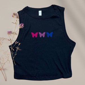 Bi Tank Top, Bi Butterflies, Bisexual Tank Top, Bi Pride Tank, Subtle ...