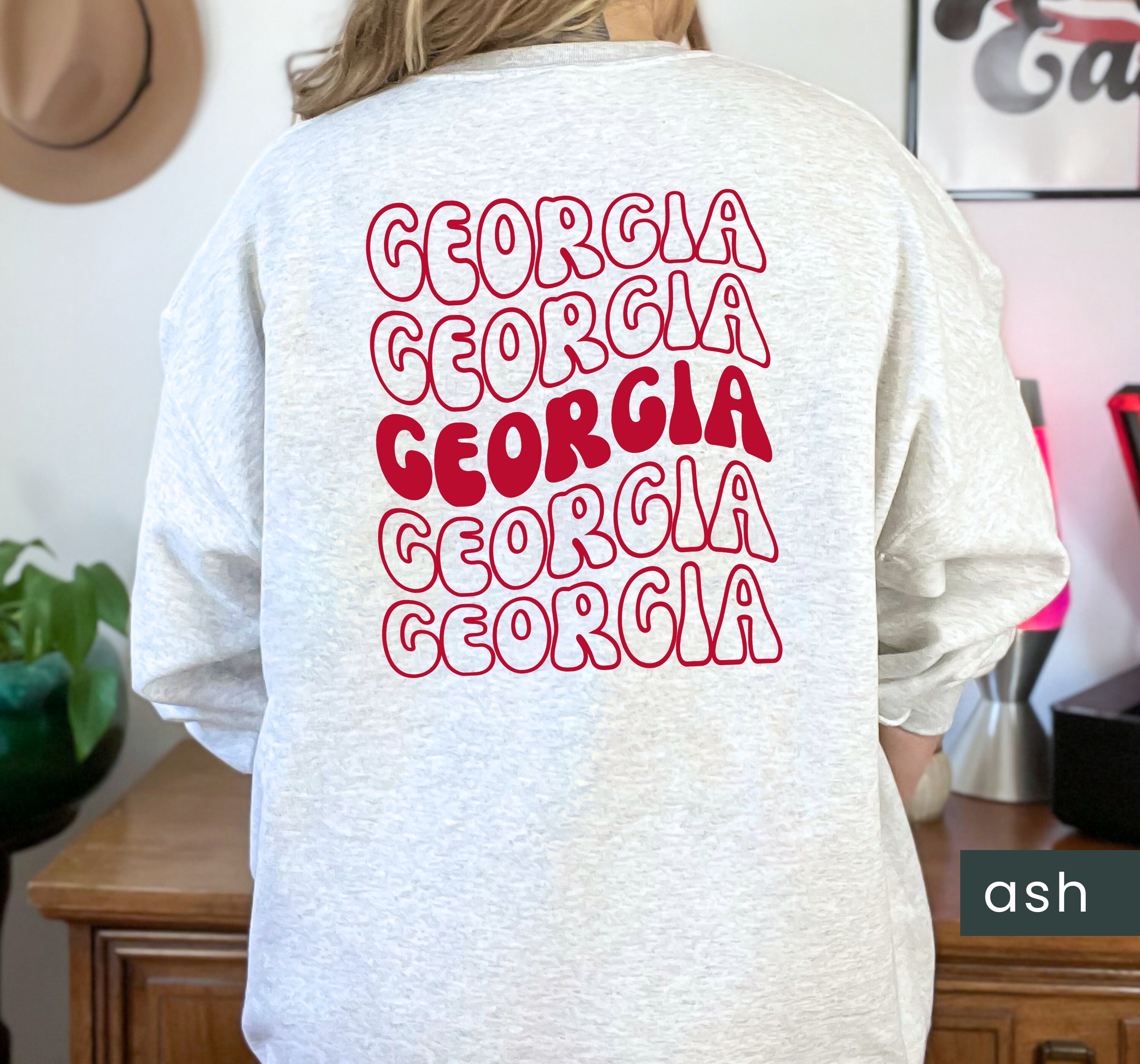 Georgia Sweatshirt, Retro Georgia Shirt, Georgia Crewneck, Georgia ...