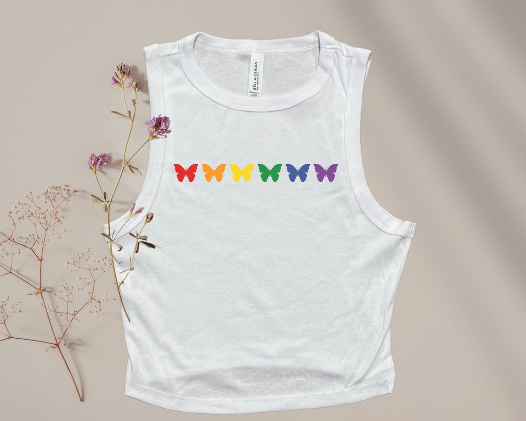 Gay Tank Top, Gay Butterflies, Gay Tank Top, Gay Pride Tank, Subtle ...