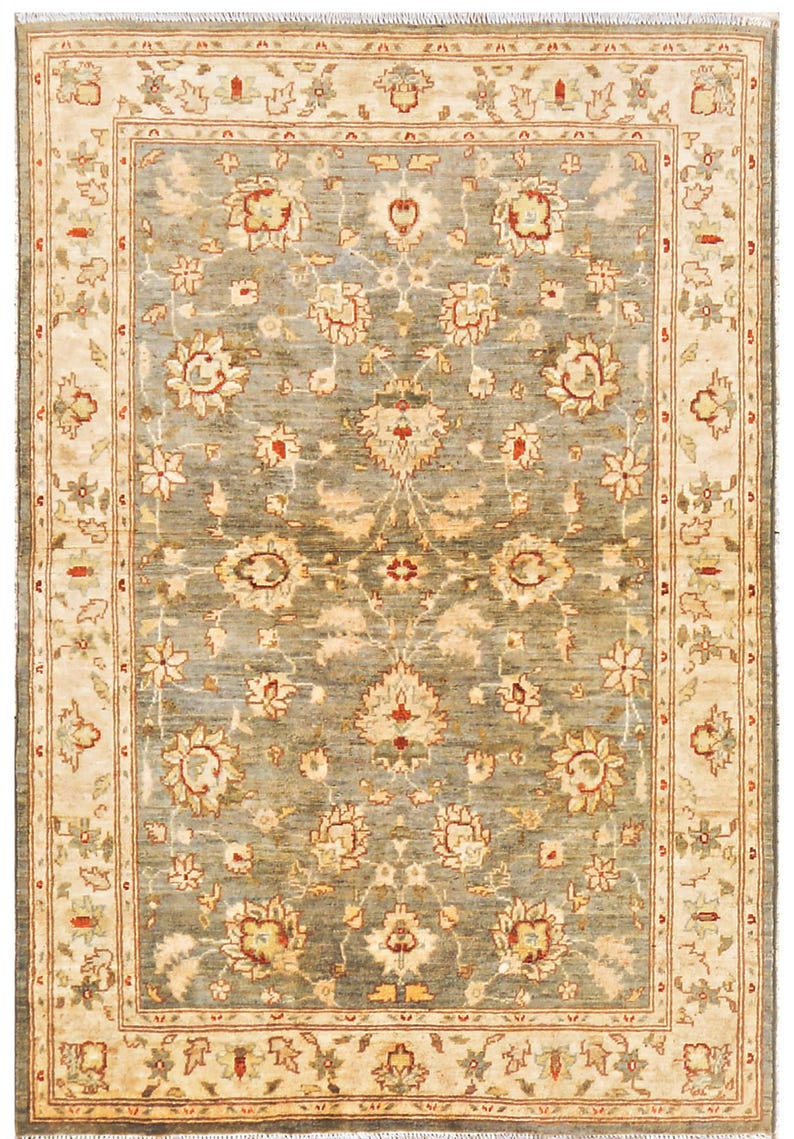 4x6 Traditional Afghan Ziegler Wool Rug, Handmade Oriental Rug, Rugs ...