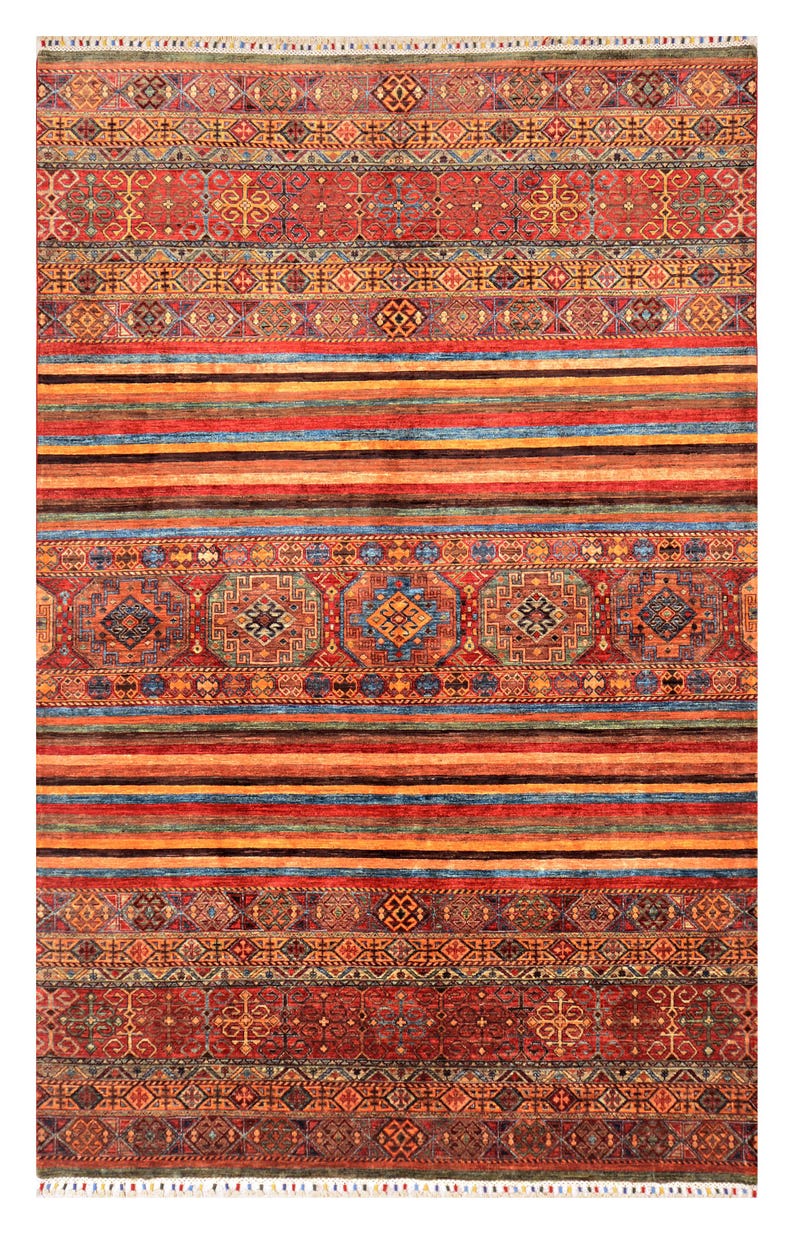 6.5x10 Ft Afghani Rug, Antique Carpet, Home Decor Rugs, Khurjin Carpet ...