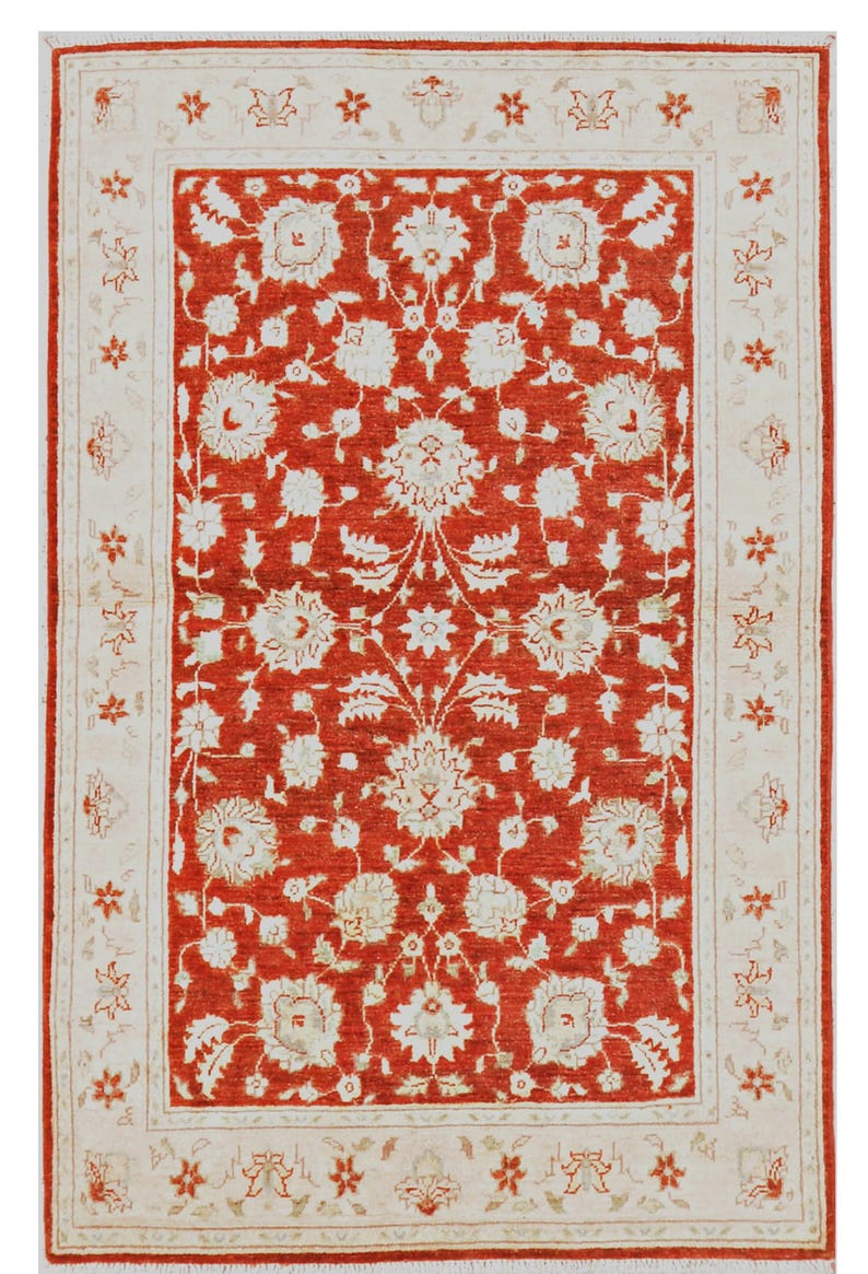 4x6 Traditional Afghan Ziegler Wool Rug, Handmade Oriental Rug, Rugs ...