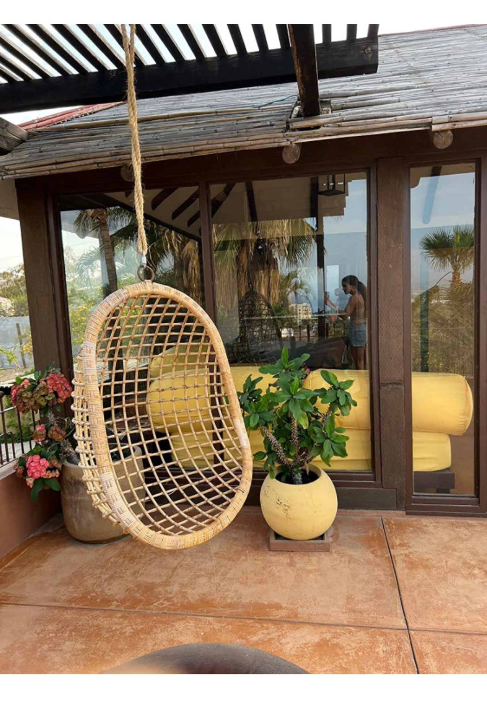 Rattan Hanging Chair, Cane Swing Chair, Wicker Hanging Chair Hanging ...