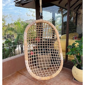 Rattan Hanging Chair Cane Swing Chair Wicker Hanging Chair Hanging Cane ...