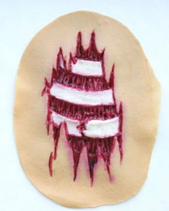 Chest Ripped Open With Ribs Slip Latex Zombie Adhesive - Etsy