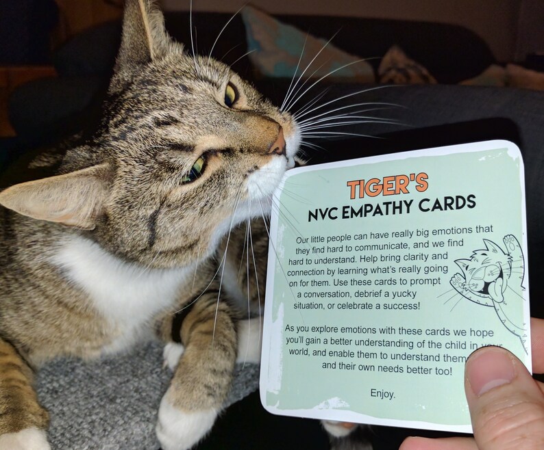 NVC Feelings and Needs Cards for Kids. Tiger's Empathy Cards - Etsy