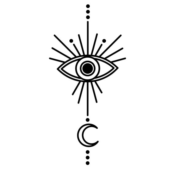 Spiritual Eye Moon SVG Spooky SVG Digital Cutting File Cut - Etsy