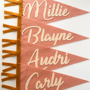 Felt Name Pennant With One Name - Etsy