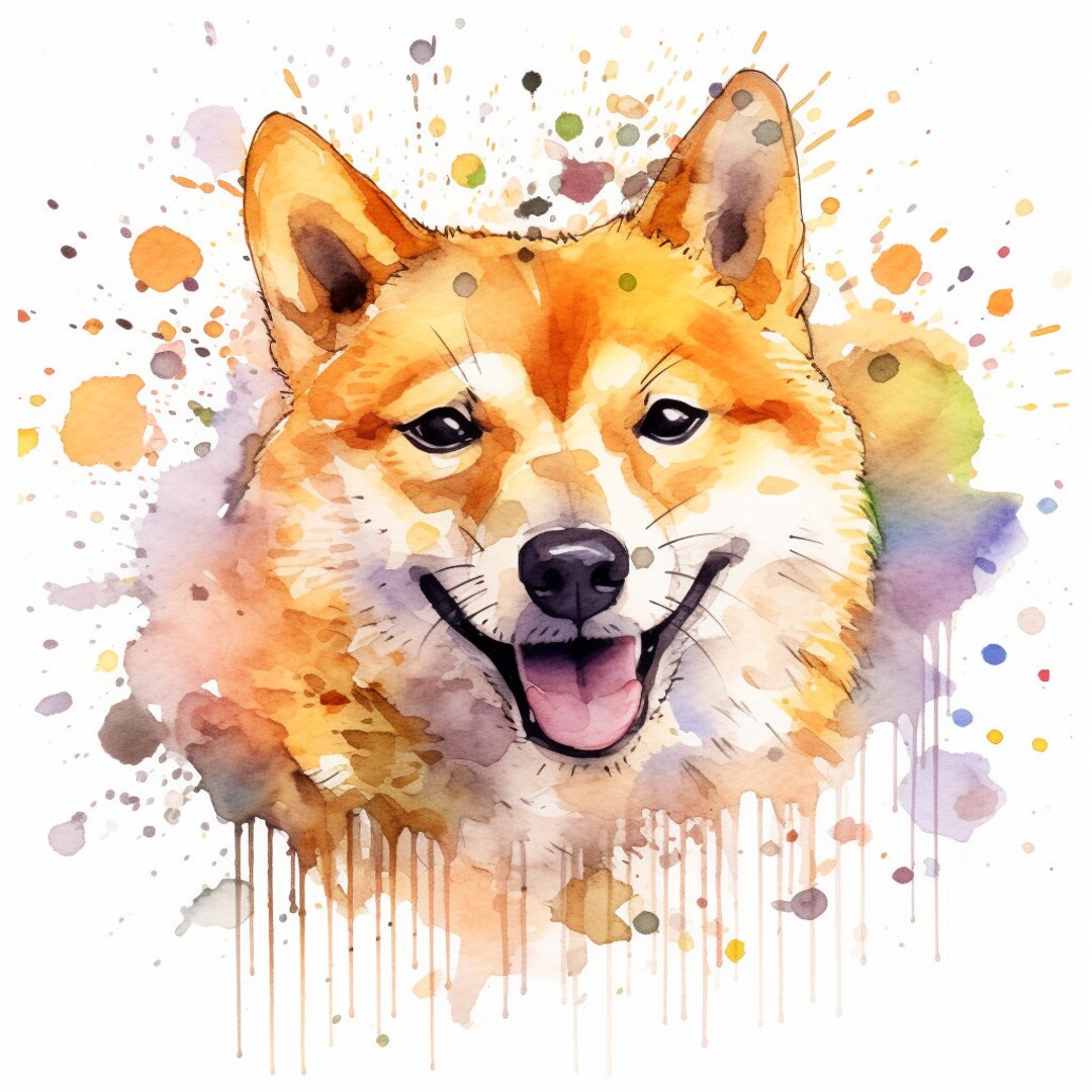 Shiba Inu Digital Print - Etsy