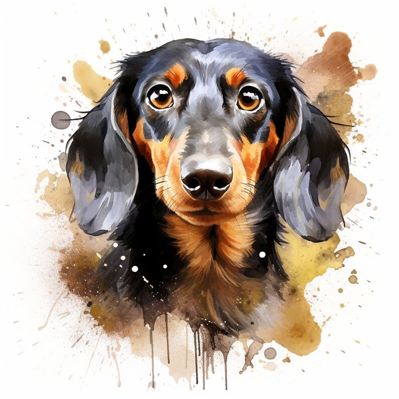 Dachshund Digital Print, Weiner Dog - Etsy