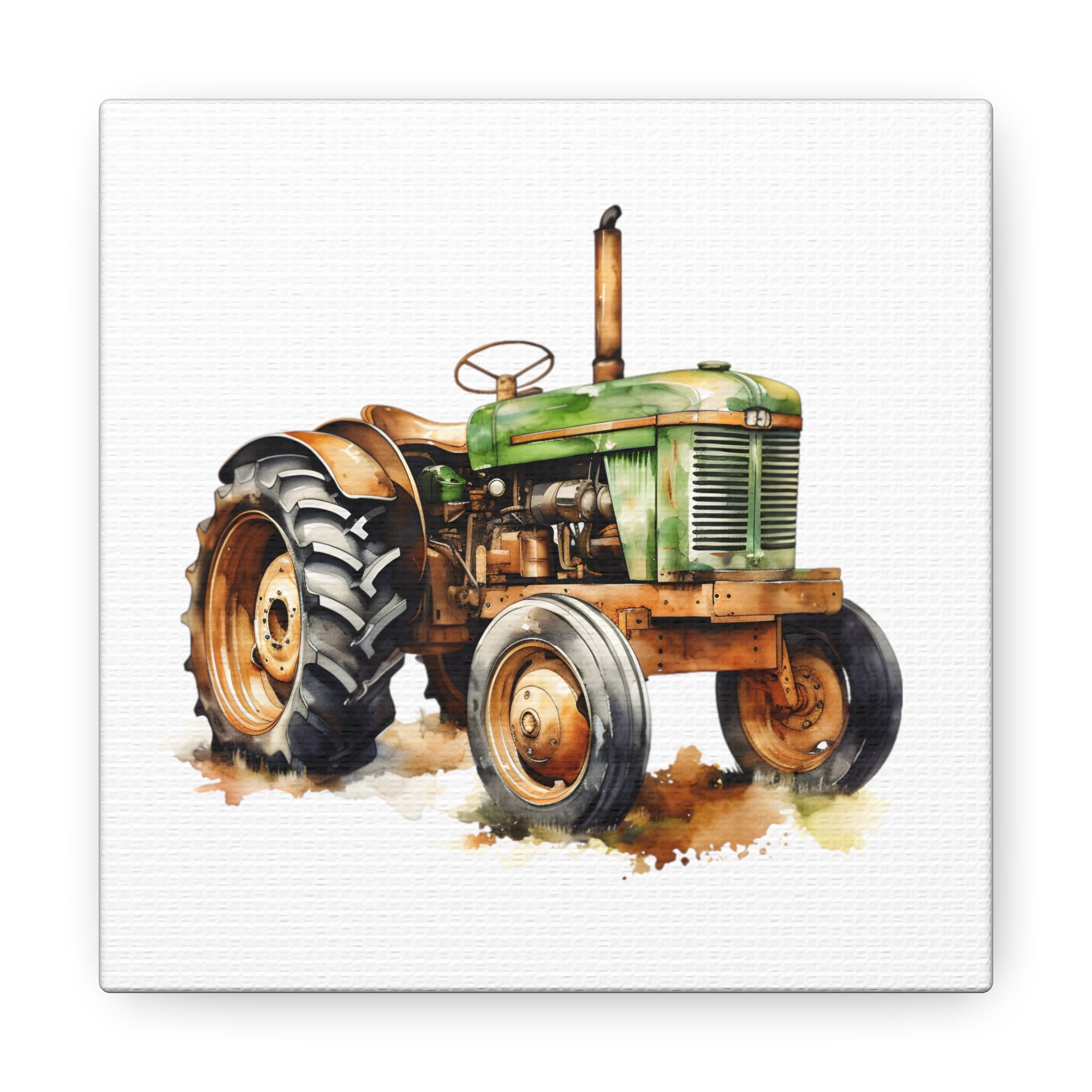Vintage Green Tractor Canvas Rustic Farmhouse Wall Décor - Etsy