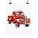 Vintage Red Truck Poster Farm Poster - Etsy