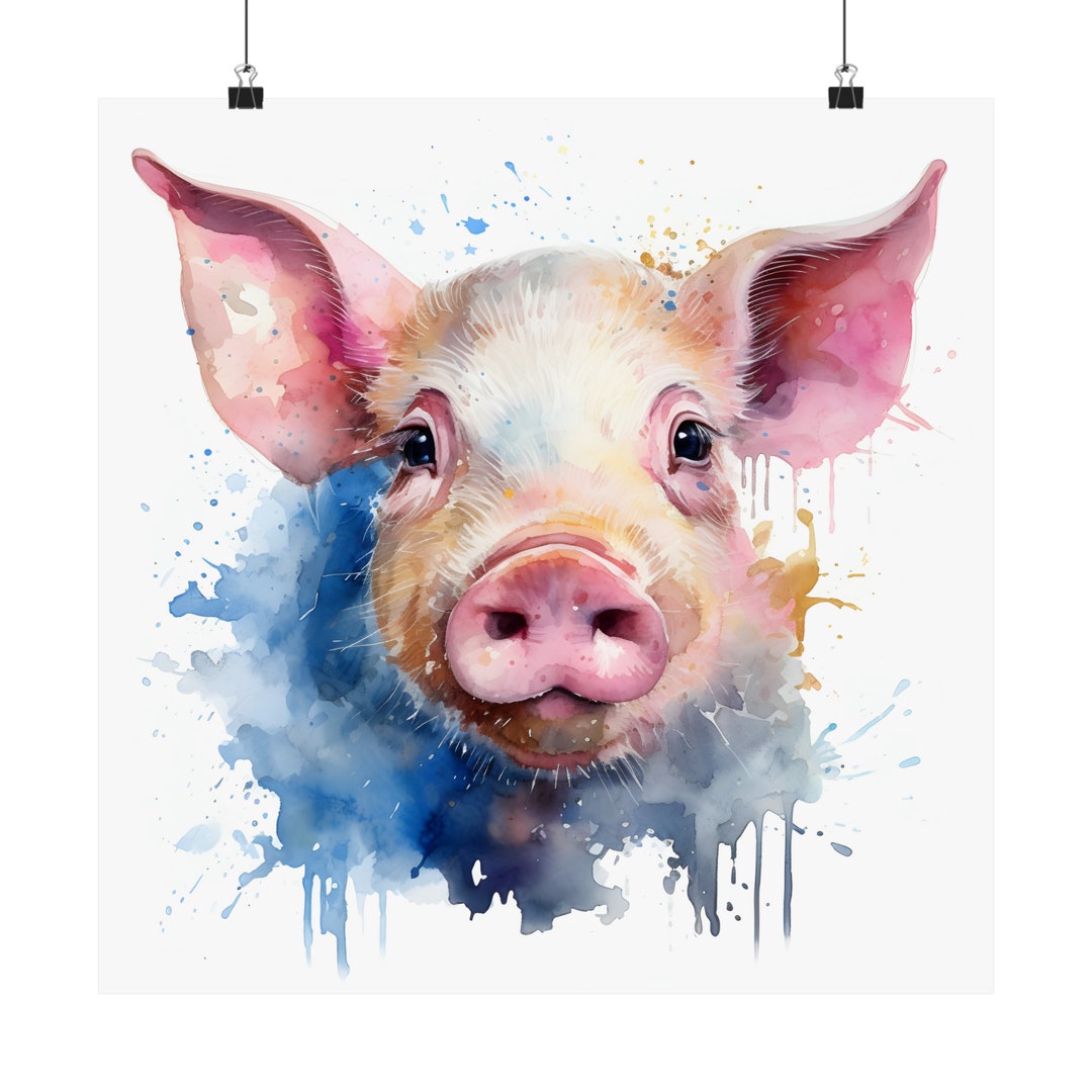 Pig Poster, Farm Poster, Nursery Poster - Etsy